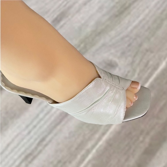 villager | Shoes | Villager White Open Toe Sandal Heels | Poshmark